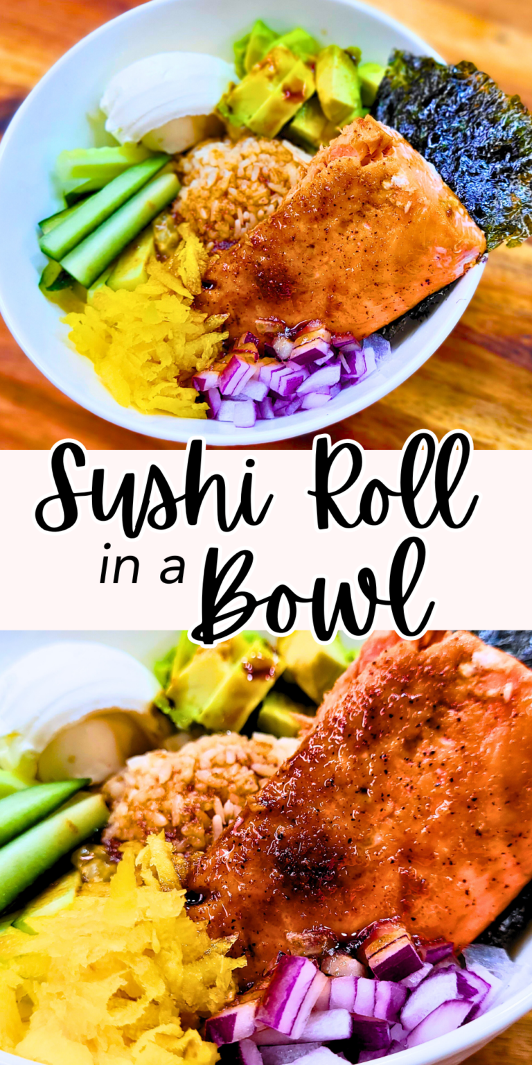 Cooked Salmon Sushi Roll Bowl Recipe - Traditional Home Living